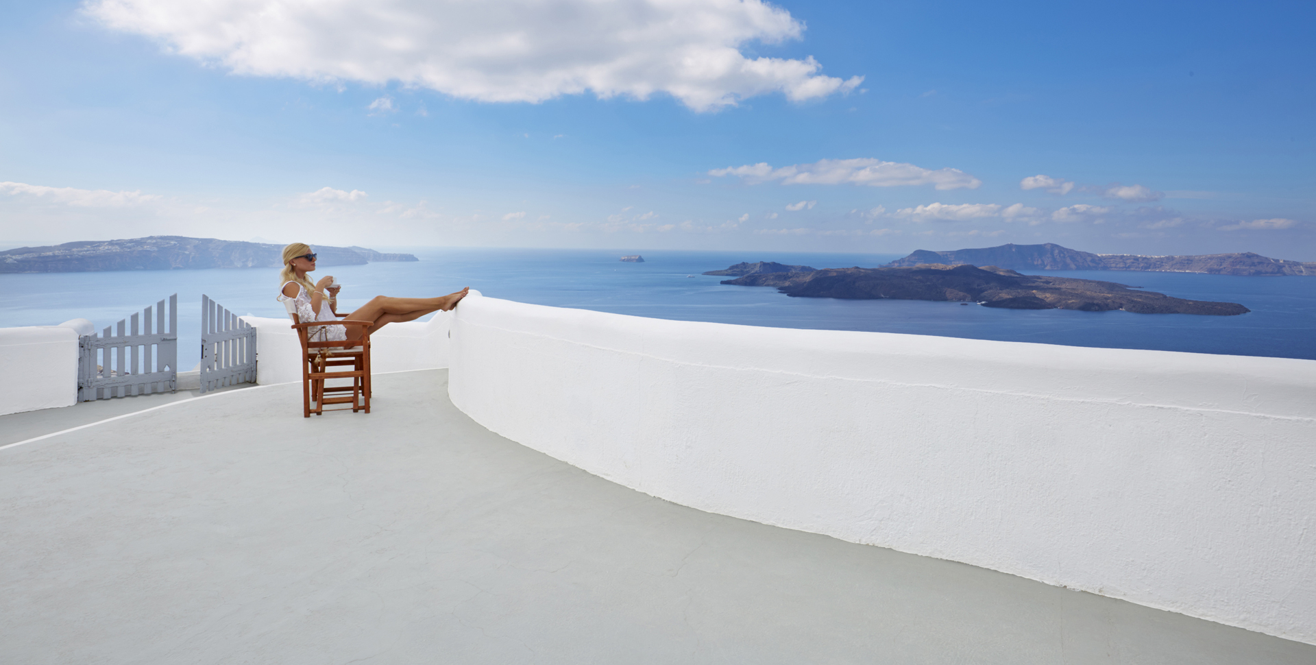 Volcano View | Triple Superior Sea View Room | Santorini Luxury Villas