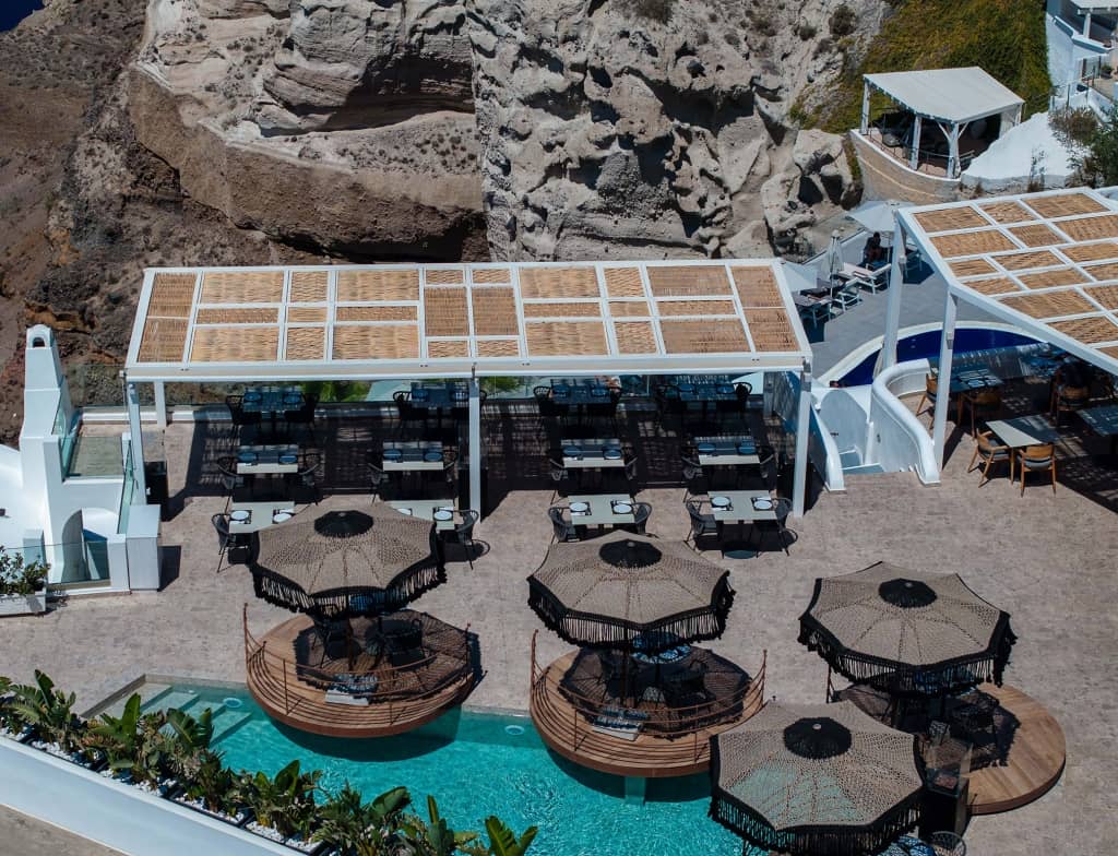 The Caldera Restaurant | Santorini Dining | Volcano View Hotel